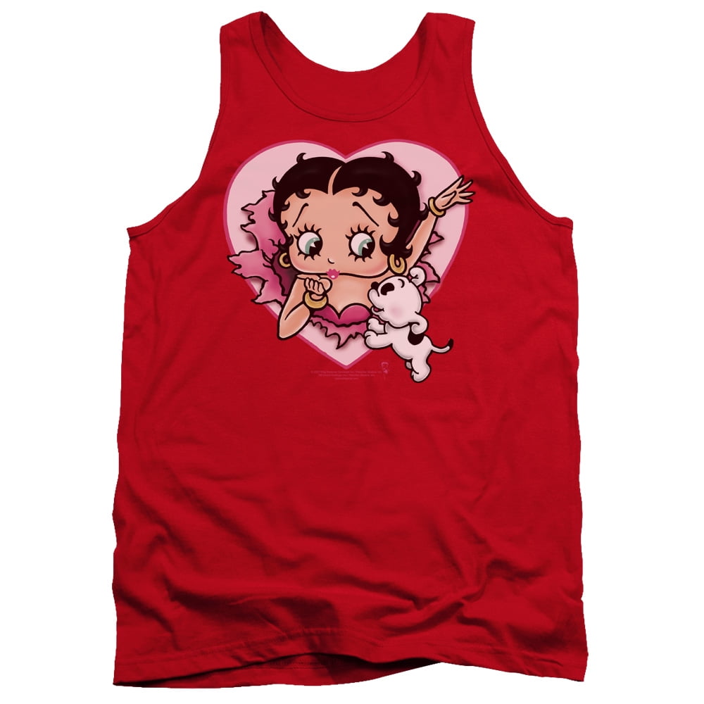 Betty Boop I Love Betty Adult Tank Top Red - Walmart.com