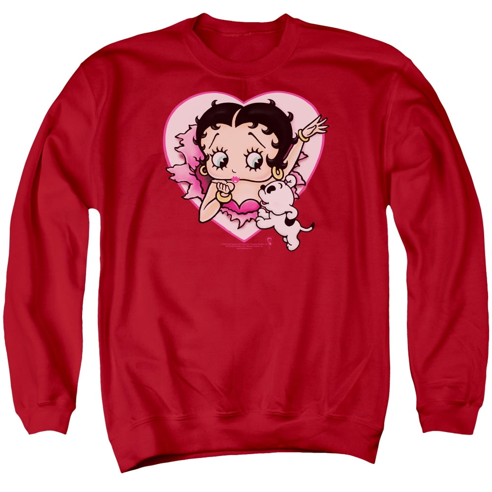 Trevco Betty Boop Crewneck Sweatshirt, Unisex, Graphic, Cotton ...