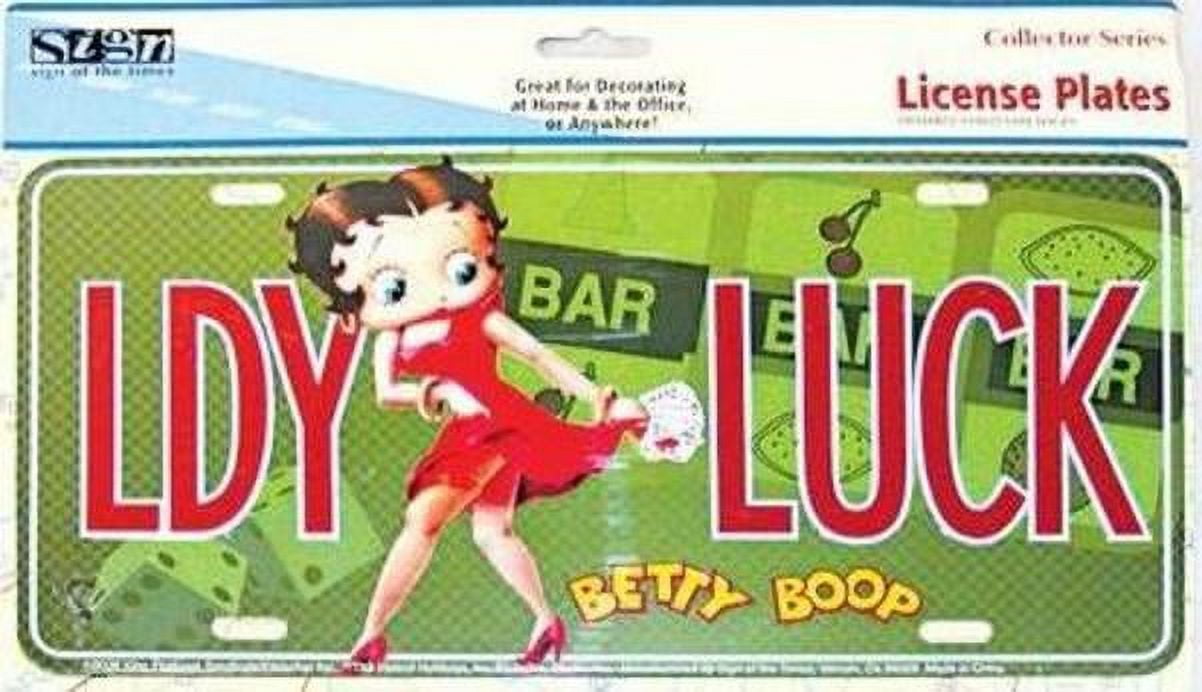 Betty Boop LDY LUCK License Plate - Walmart.com