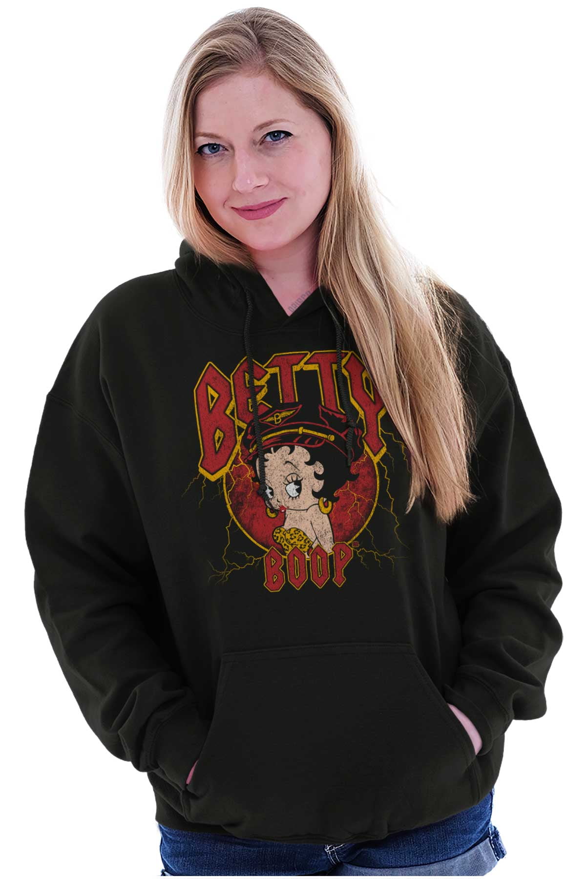 Betty Boop Leopard Print Cutie Women Plus Size Hoodie Brisco Brands 3X ...