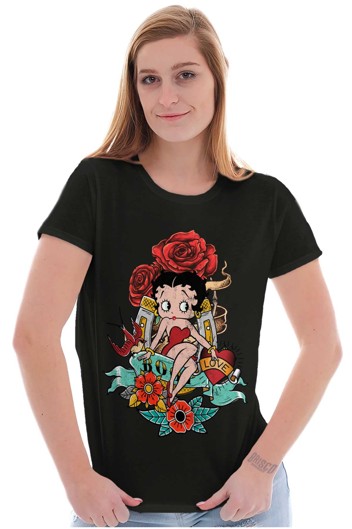 Betty Boop Love Horseshoe Tattoo Women's Plus Size Shirt Brisco Brands ...