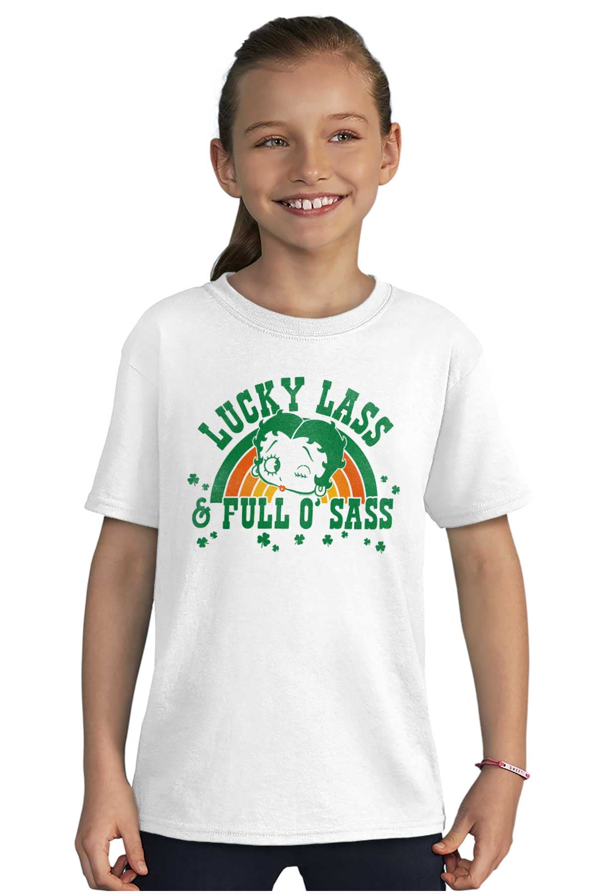 Betty Boop Lucky Lass Full O Sass Girls Kids T Shirt Tees Teen Brisco ...