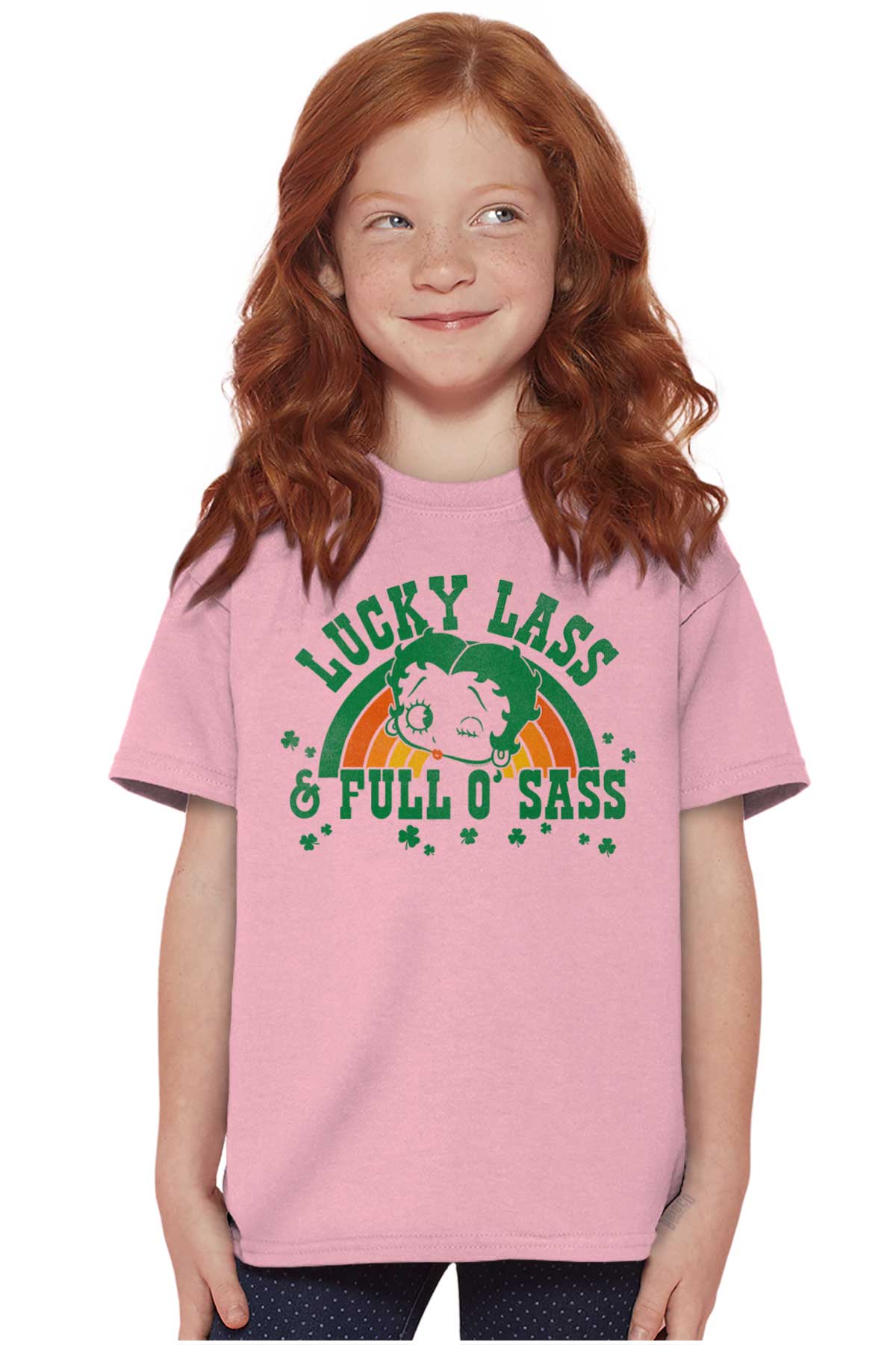 Betty Boop Lucky Lass Full O Sass Girls Kids T Shirt Tees Teen Brisco ...