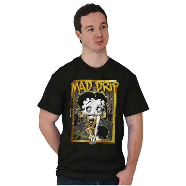 Betty Boop Mad Drip Heart of Gold Women's Graphic T Shirt Tees Brisco ...
