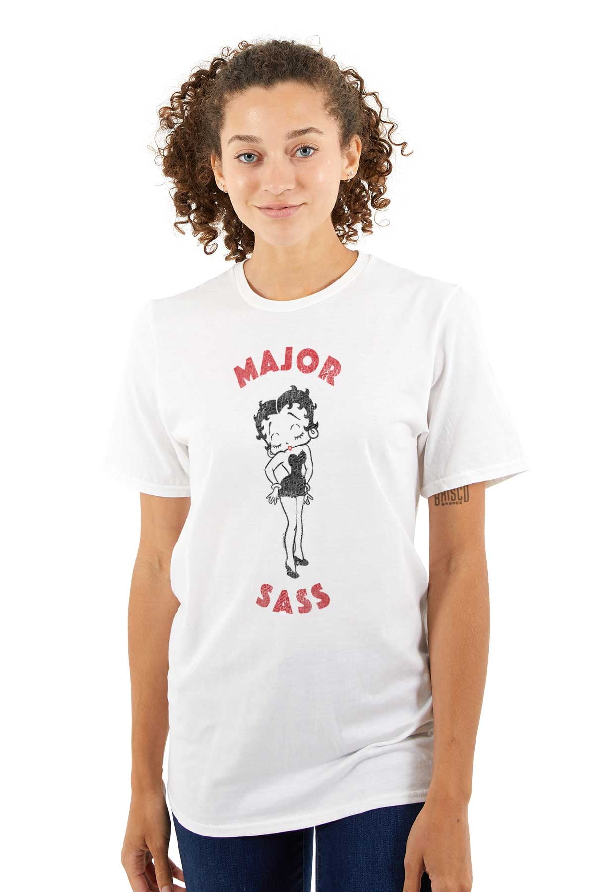 Betty Boop Major Sass Attitude Women's Graphic T Shirt Tees Brisco ...