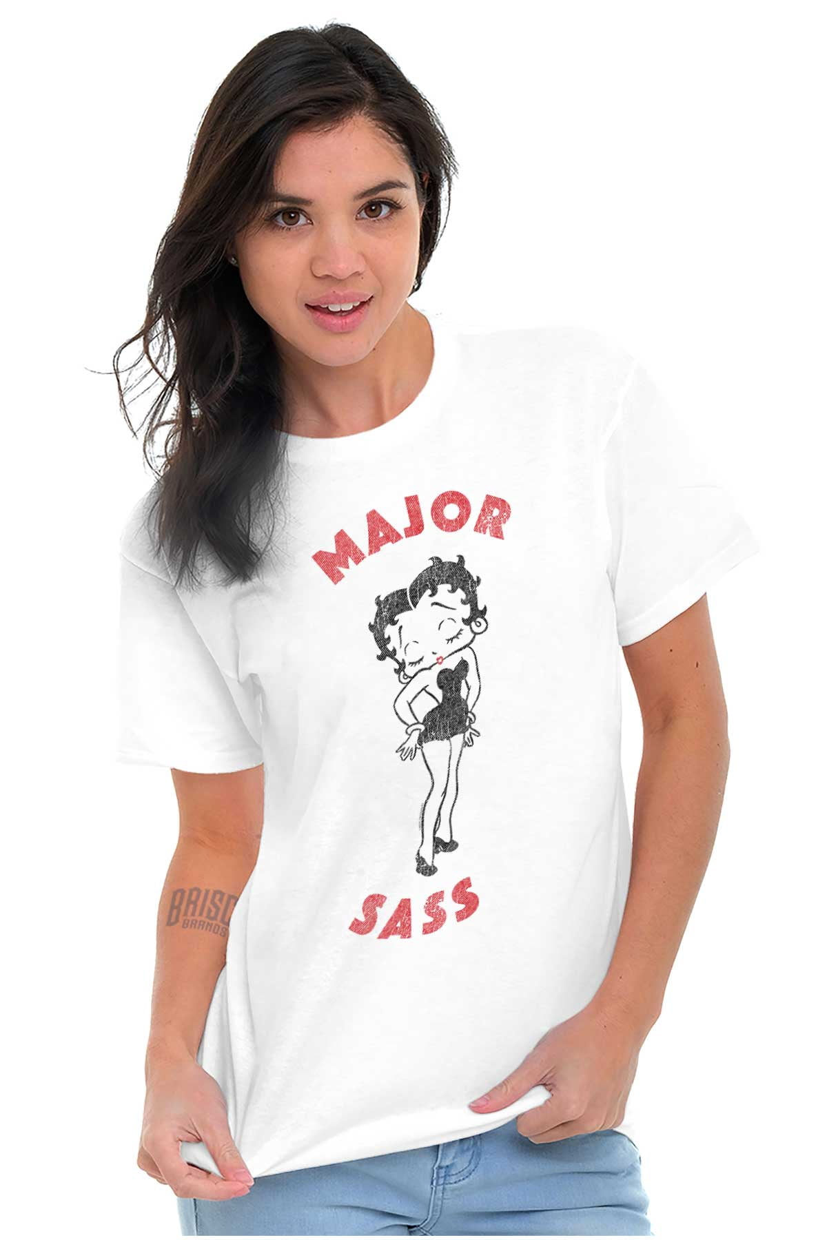Betty Boop Major Sass Attitude Women's Graphic T Shirt Tees Brisco ...