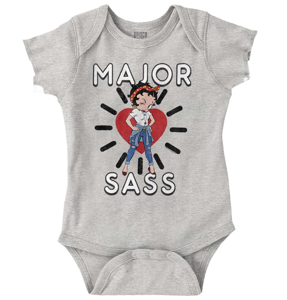 Betty Boop Major Sass Cute Sassy Bodysuit Jumper Girls Infant Baby ...