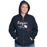 Betty Boop Maryland State Map Outline Women Plus Size Zipper Hoodie ...
