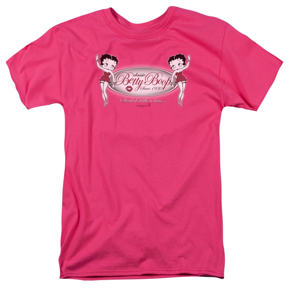 Betty Boop Men's Classic Boop T-shirt Pink - Walmart.com