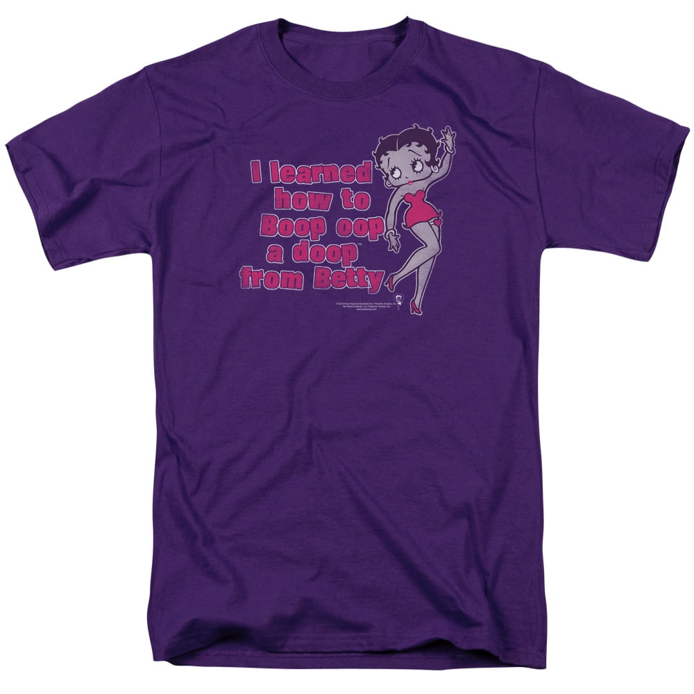Betty Boop Men's Learned From Betty T-shirt Purple - Walmart.com
