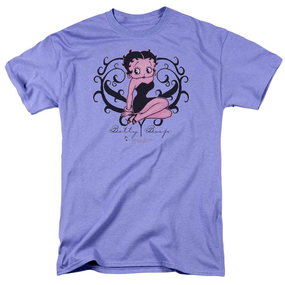 Betty Boop Men's Scroll Heart T-shirt Large Lavendar - Walmart.com