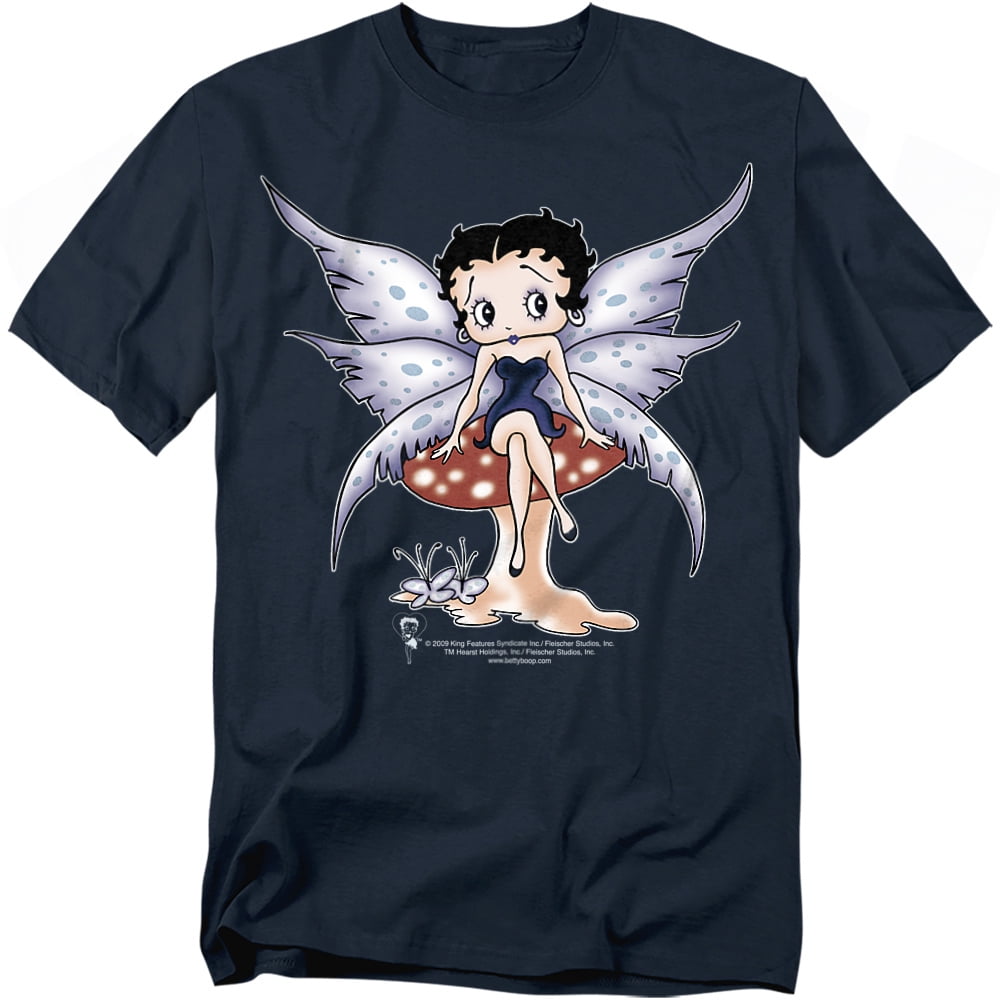 Betty Boop Mushroom Fairy Mens Short Sleeve Shirt - Walmart.com