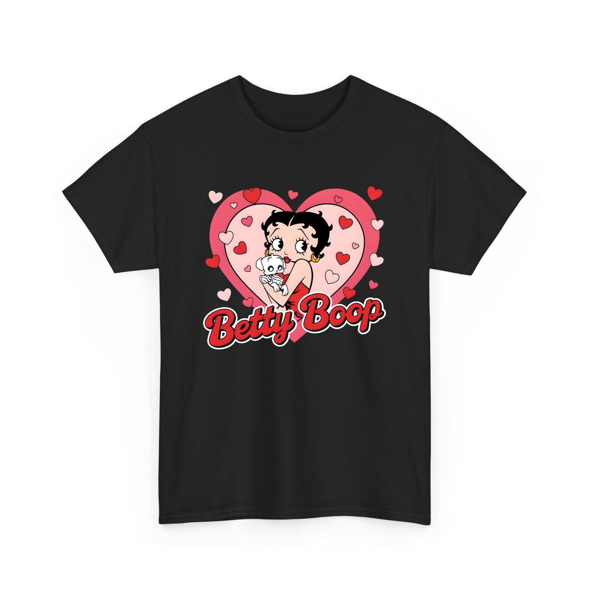 Betty Boop Neon Pink, Betty Boop Pink Dress Retro Cartoon T-Shirt ...