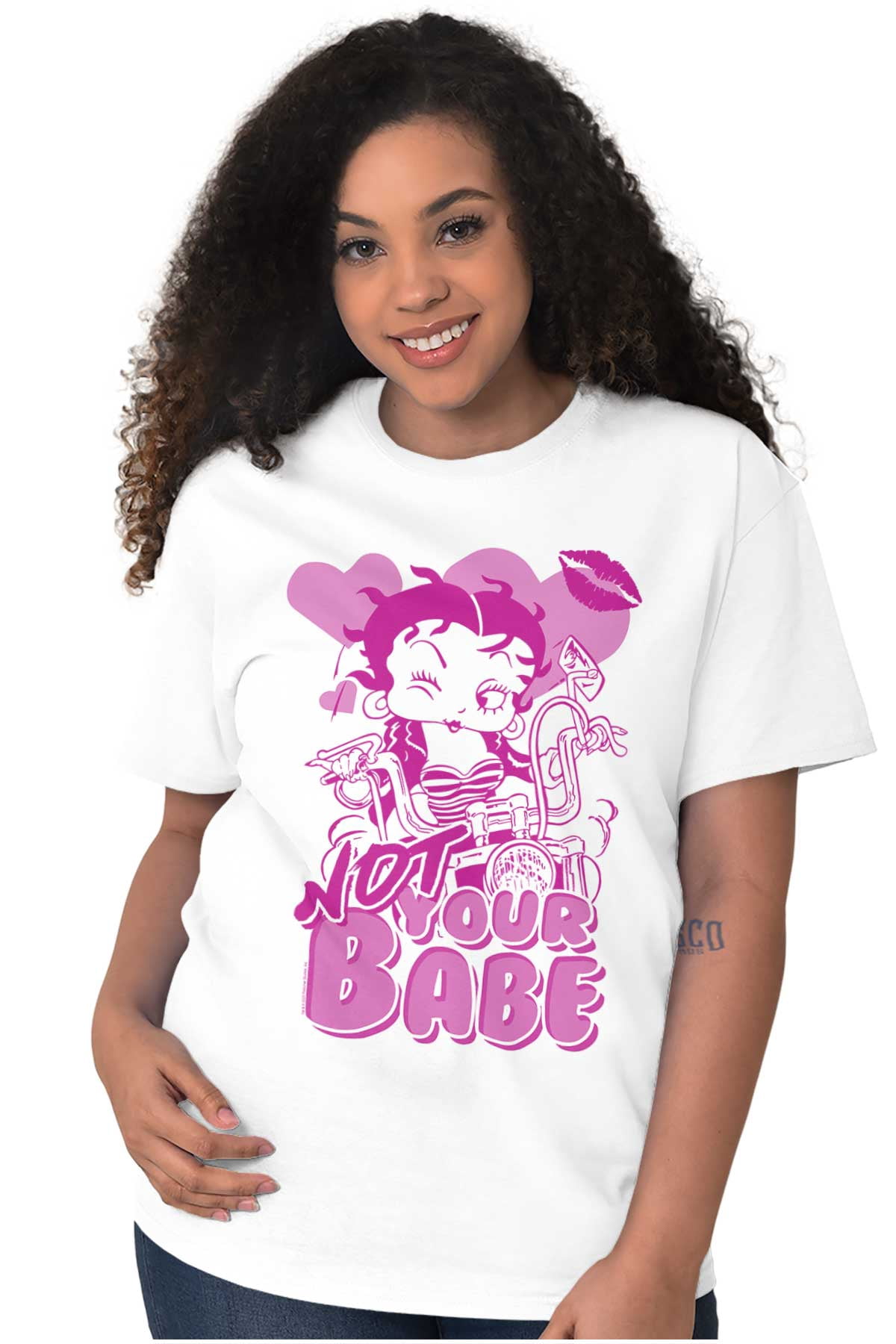 Betty Boop Not Your Babe Biker Women Plus Size Graphic Tee Tees Brisco ...