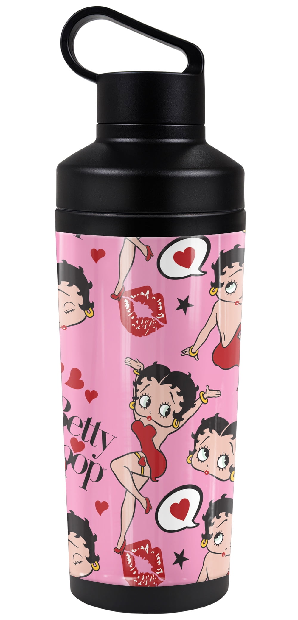Betty Boop Official Collage 18 oz Insulated Water Bottle, Leak ...