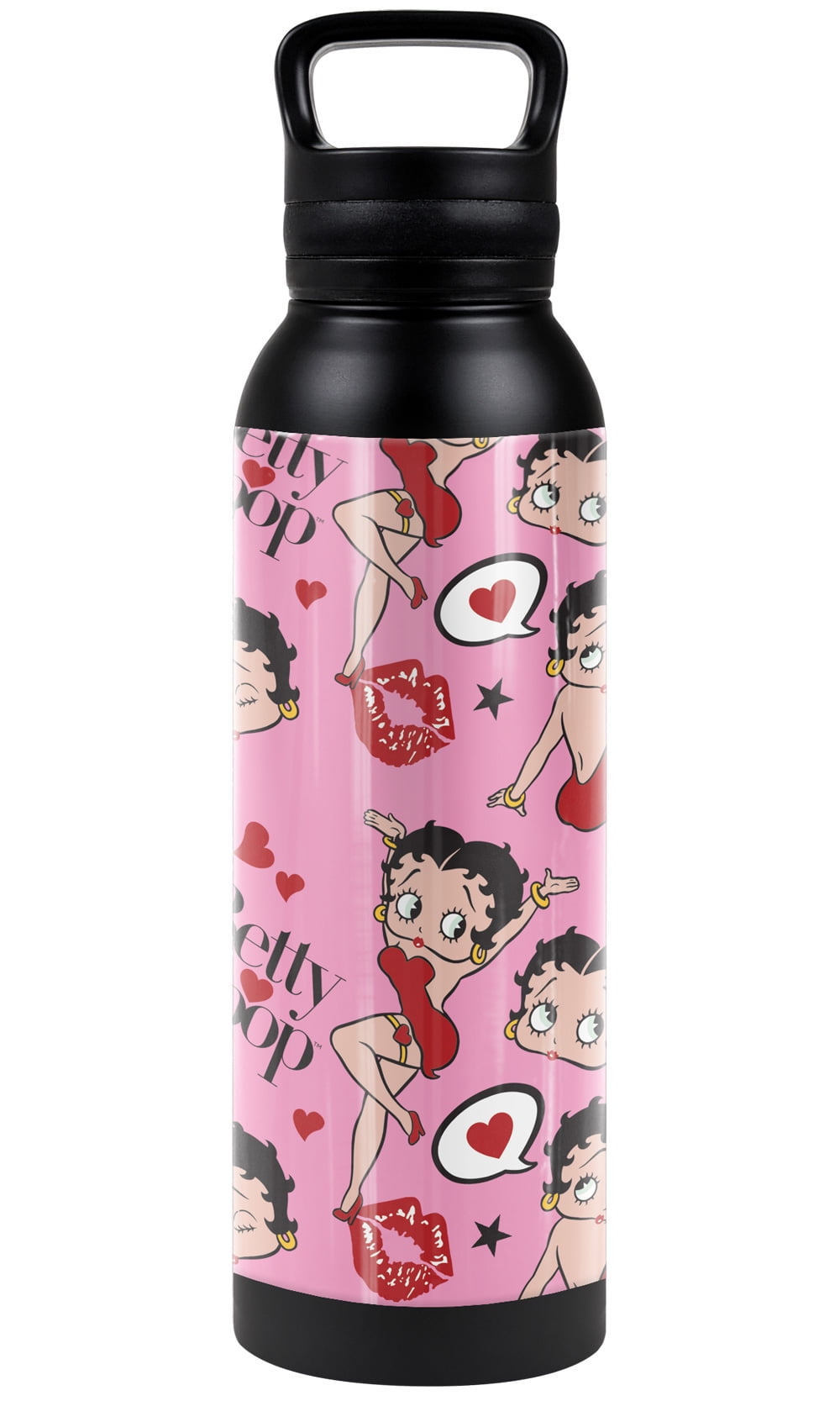 Betty Boop Official Collage 24 oz Insulated Canteen Water Bottle, Leak ...