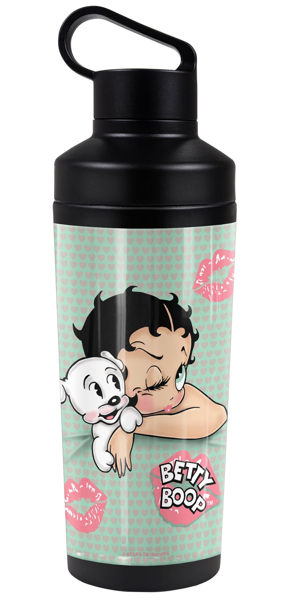 Betty Boop Official Goodnight Kiss 18 oz Insulated Water Bottle, Leak ...