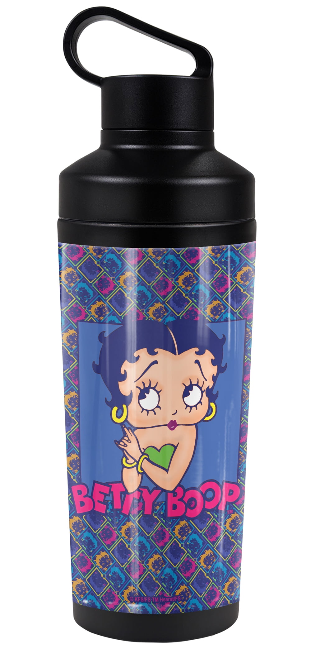 Betty Boop Official Pop Betty 18 oz Insulated Water Bottle, Leak ...