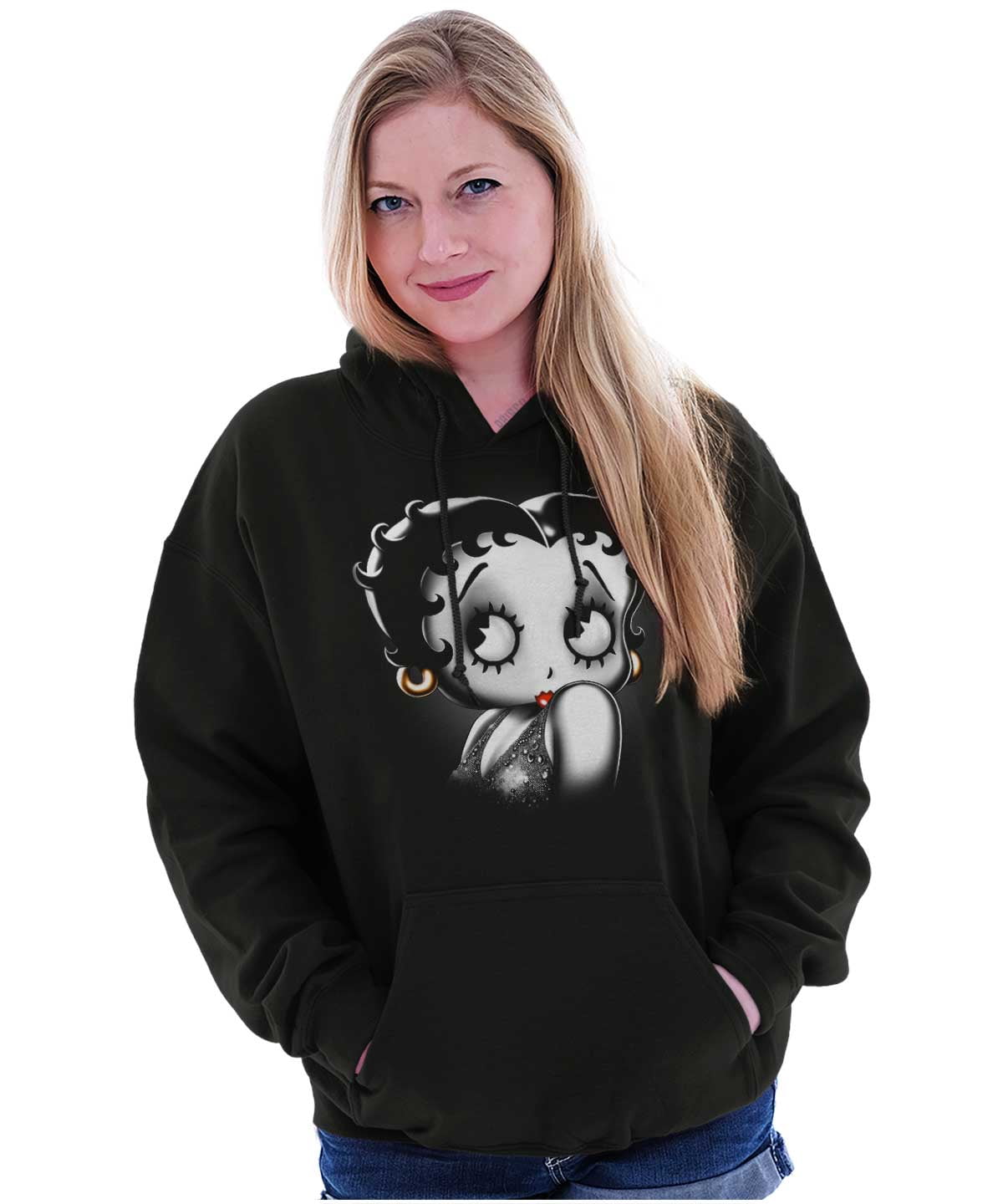 Betty Boop Old School Flapper Cartoon Women Plus Size Hoodie Brisco ...