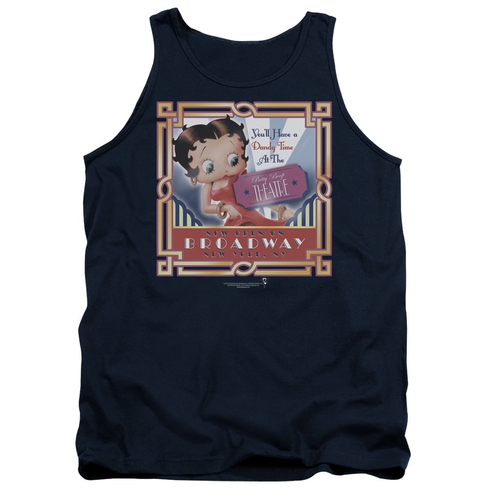 Betty Boop On Broadway Adult Tank Top Navy - Walmart.com