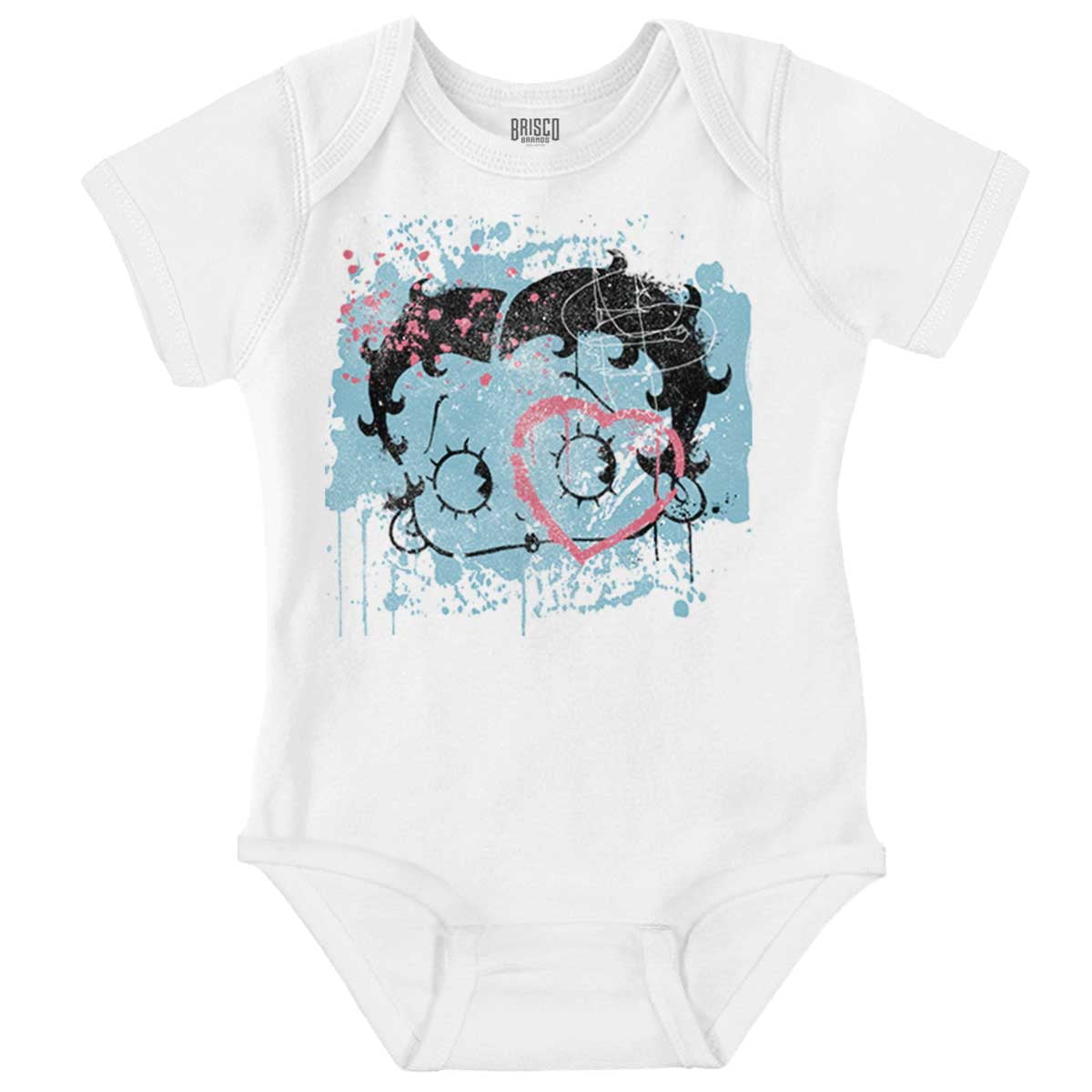 Betty Boop Paint Splatter Artistic Bodysuit Jumper Girls Infant Baby ...