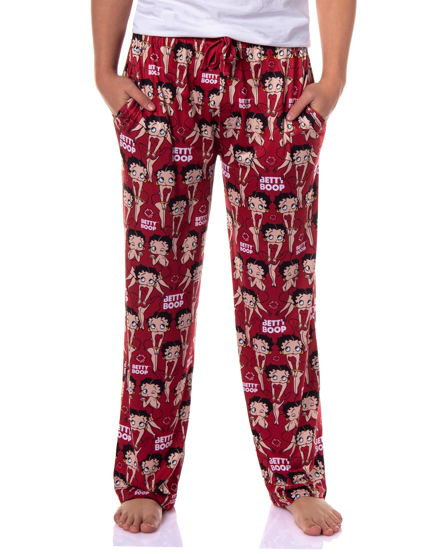 Betty Boop Pajamas Men's Blowing Kiss Poses AOP Lounge PJ Pants ...