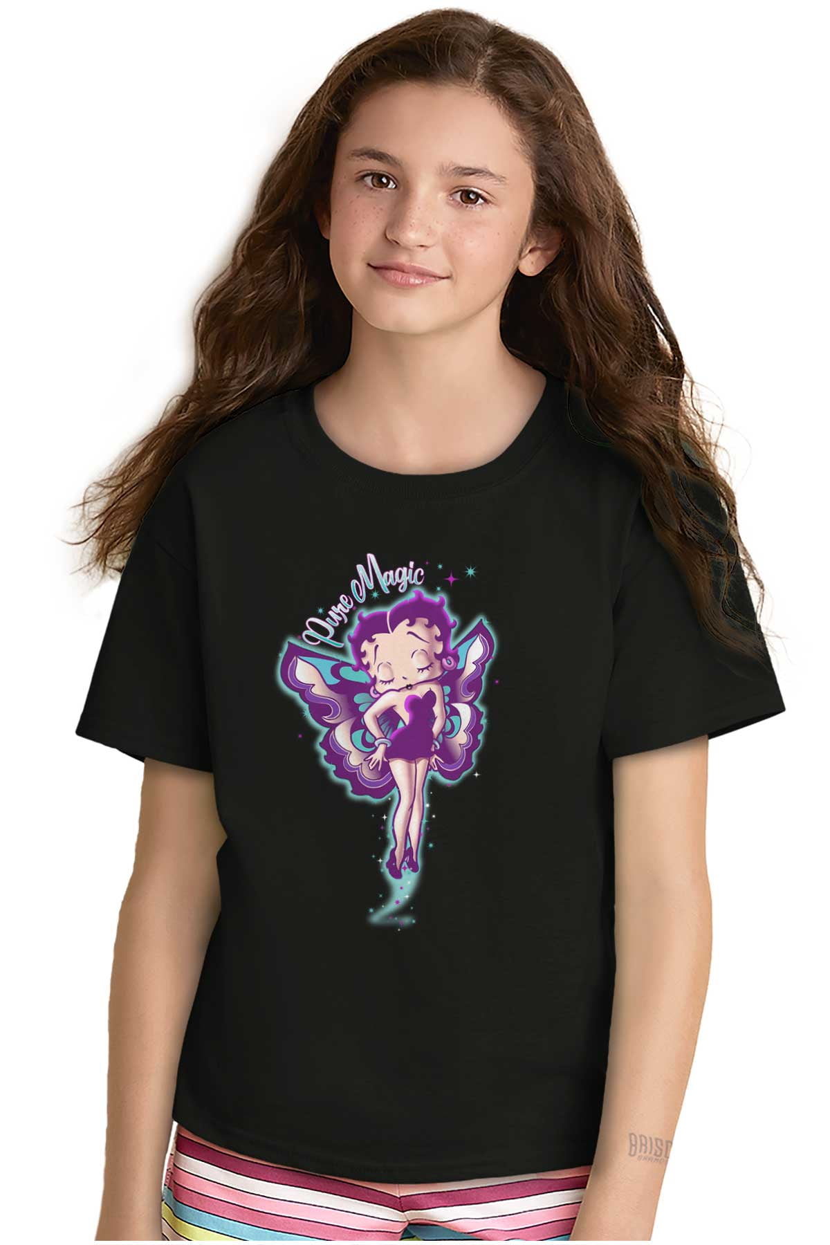 Betty Boop Pixie Magic Fairy Wings Girls Kids T Shirt Tees Teen Brisco Brands L - Walmart.com