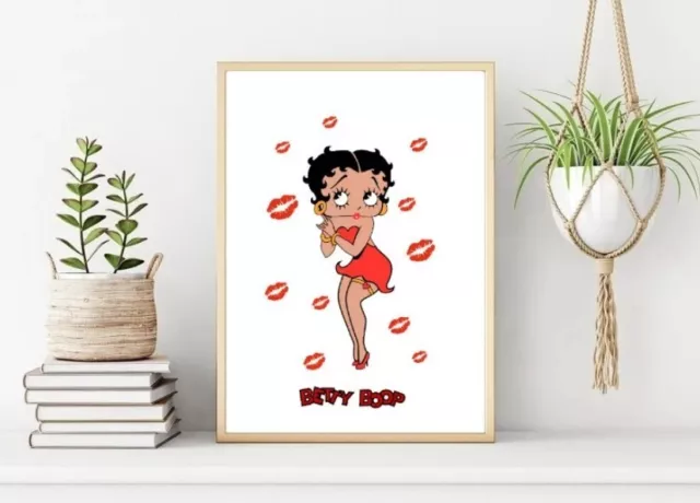 Betty Boop Poster, Betty Boop Print, Vintage Betty Boop Wall Print NO ...