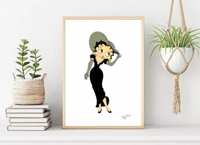 Betty Boop Poster, Betty Boop Print, Vintage Betty Boop Wall Print NO ...