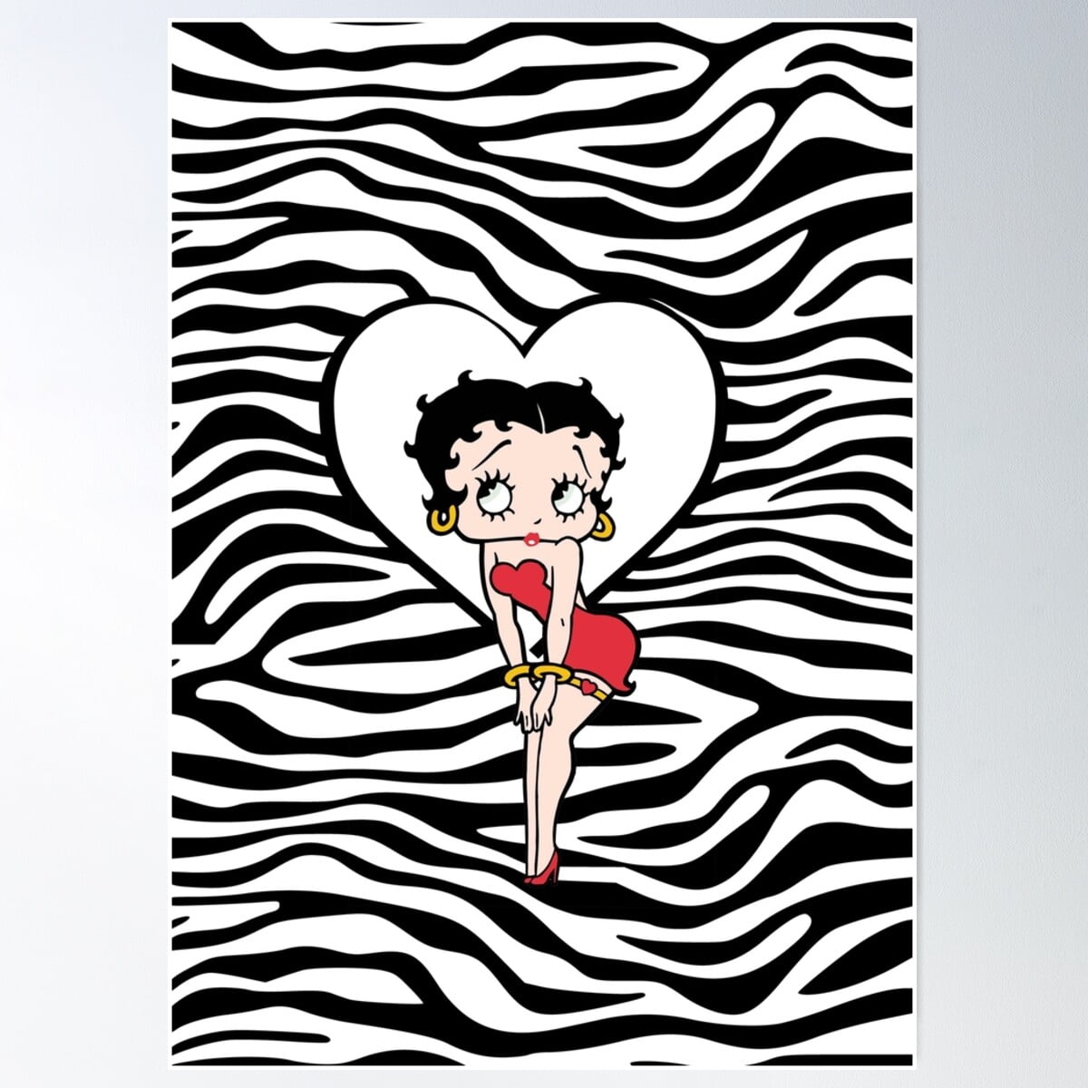 Betty Boop Poster Wall Art, Modern Wall Decor For Living Room Bedroom ...