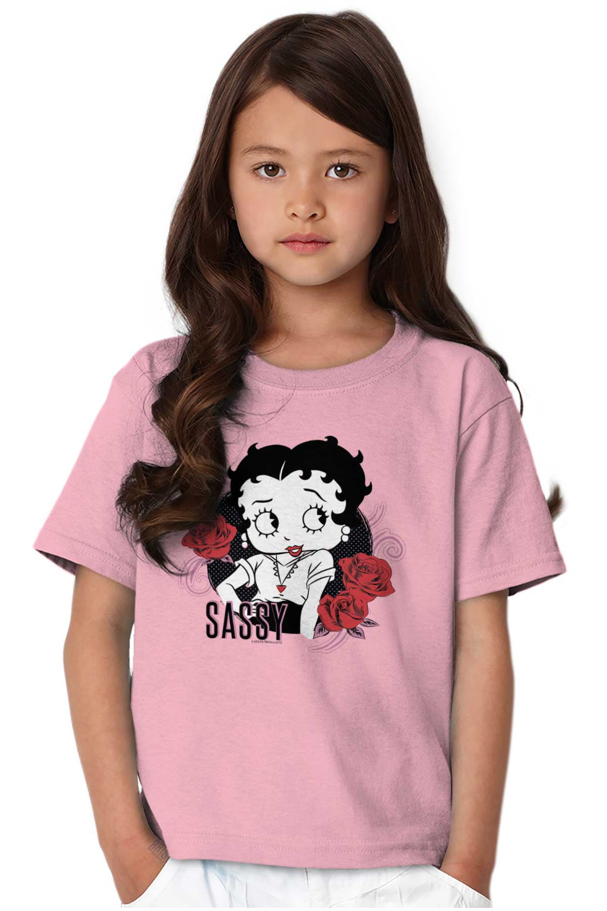 Betty Boop Sassy Flirty Cartoon Girls Kids T Shirt Tees Teen Brisco ...