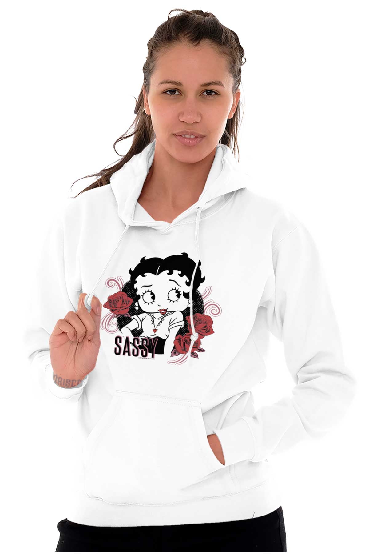 Betty Boop Sassy Flirty Cartoon Women Plus Size Hoodie Brisco Brands 3X ...