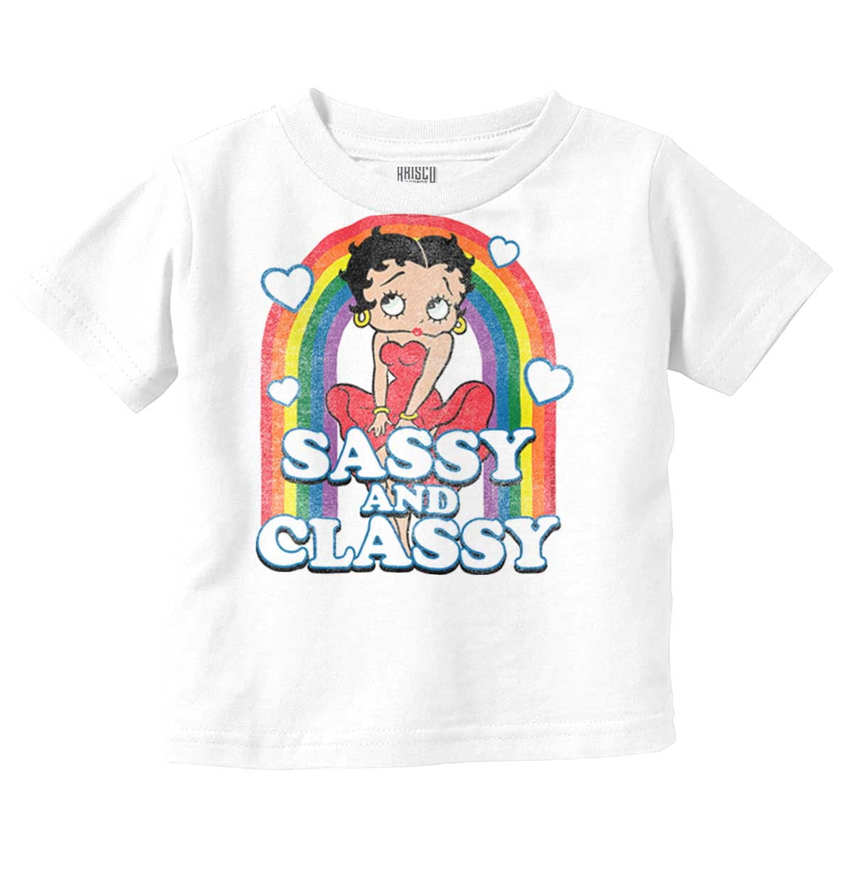 Betty Boop Sassy and Classy Rainbow Youth T Shirt Tee Girls Infant ...