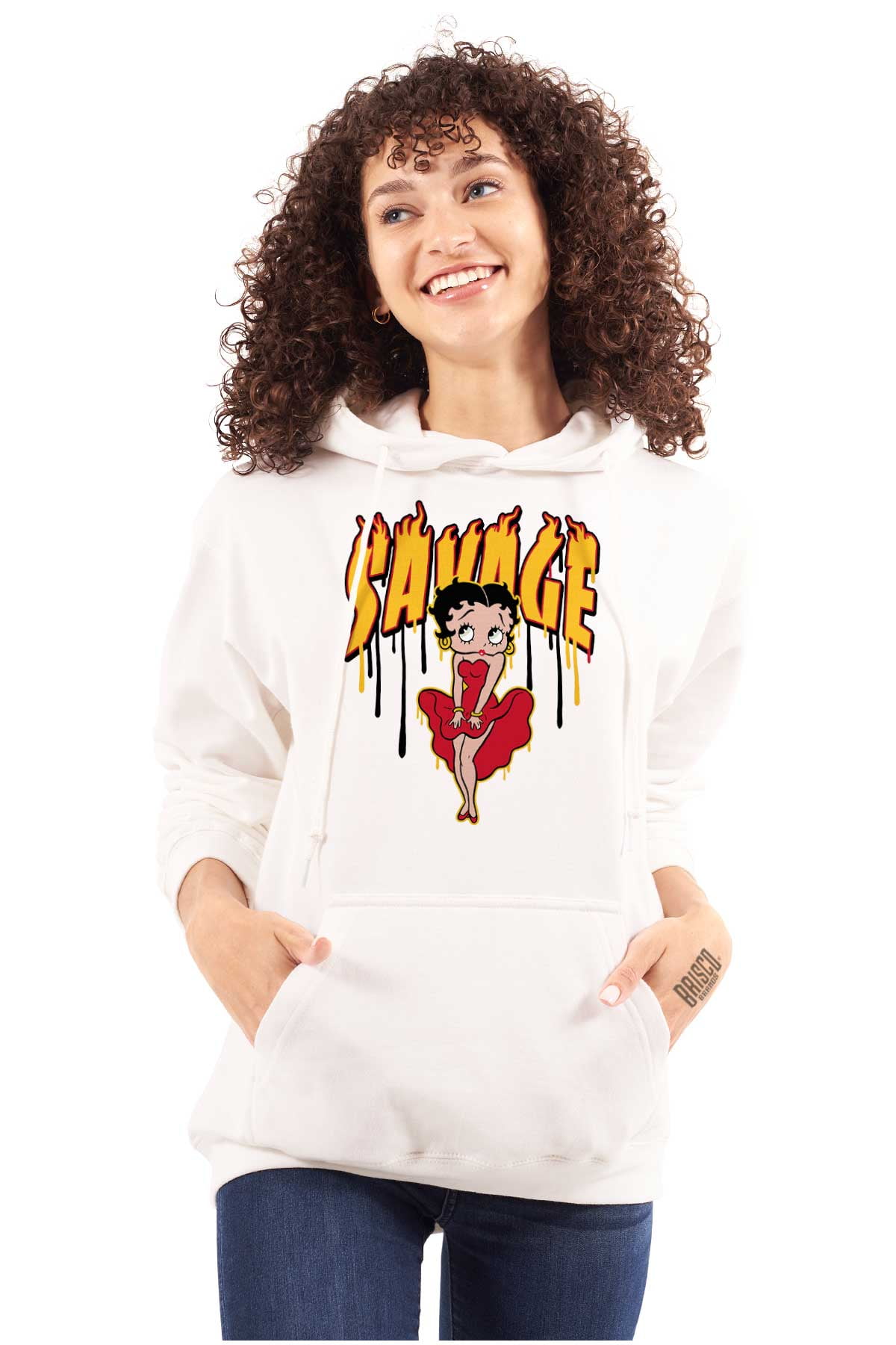 Betty Boop Savage Paint Drip Cartoon Women Plus Size Hoodie Brisco ...