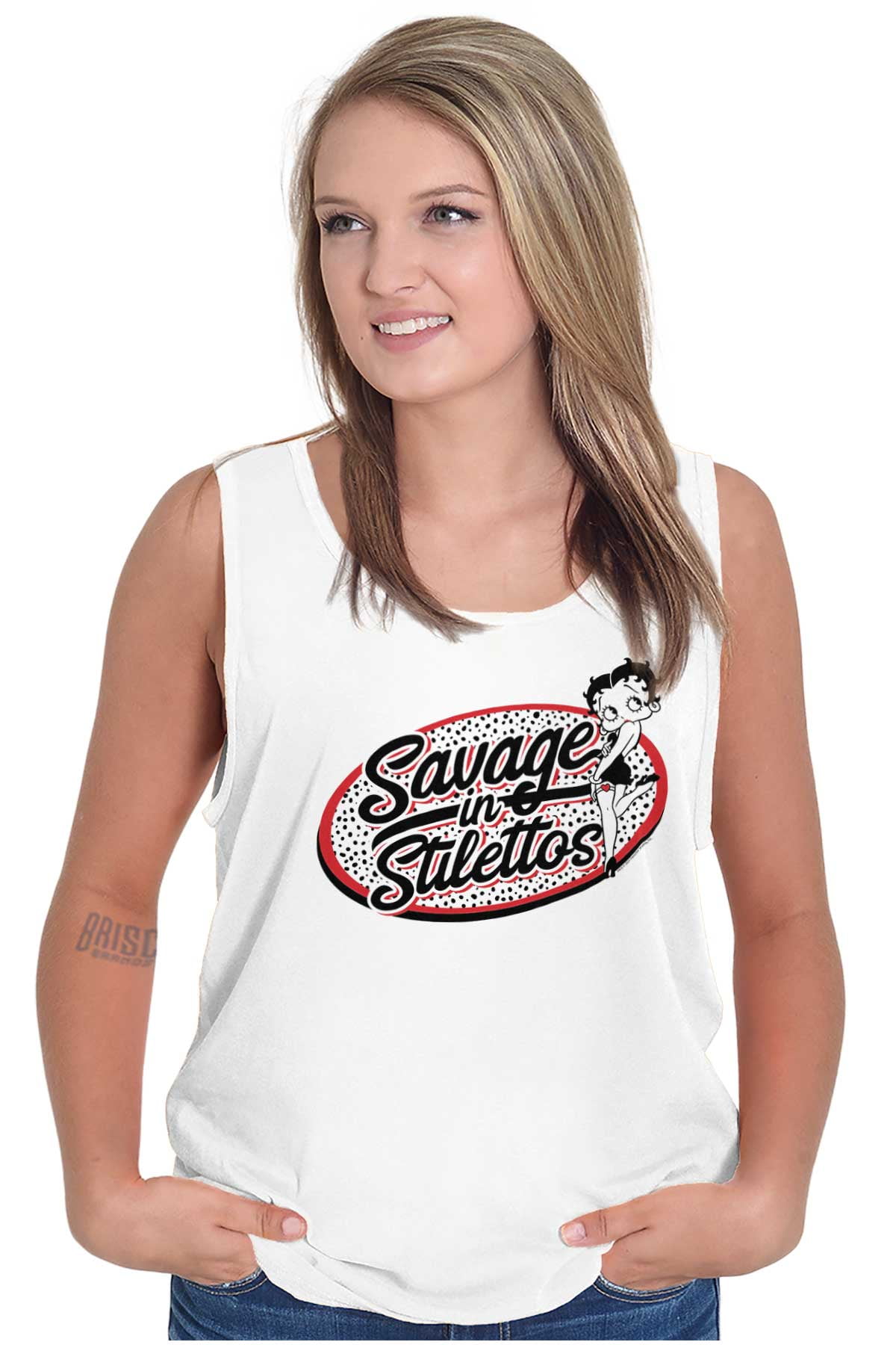 Betty Boop Savage in Stilettos Cute Tank Top Tee Shirt Women Brisco ...