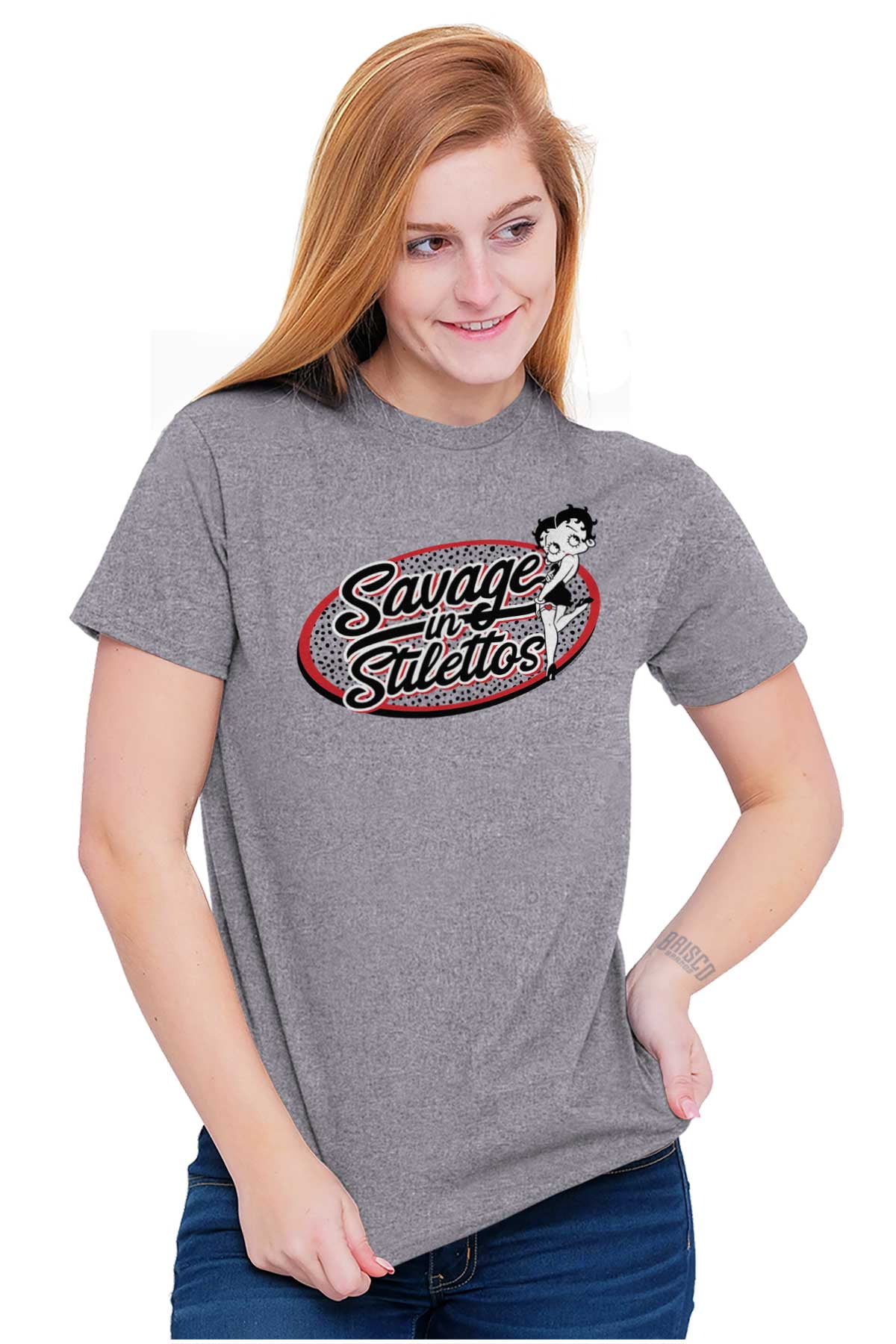 Betty Boop Savage in Stilettos Cute Women's Graphic T Shirt Tees Brisco ...