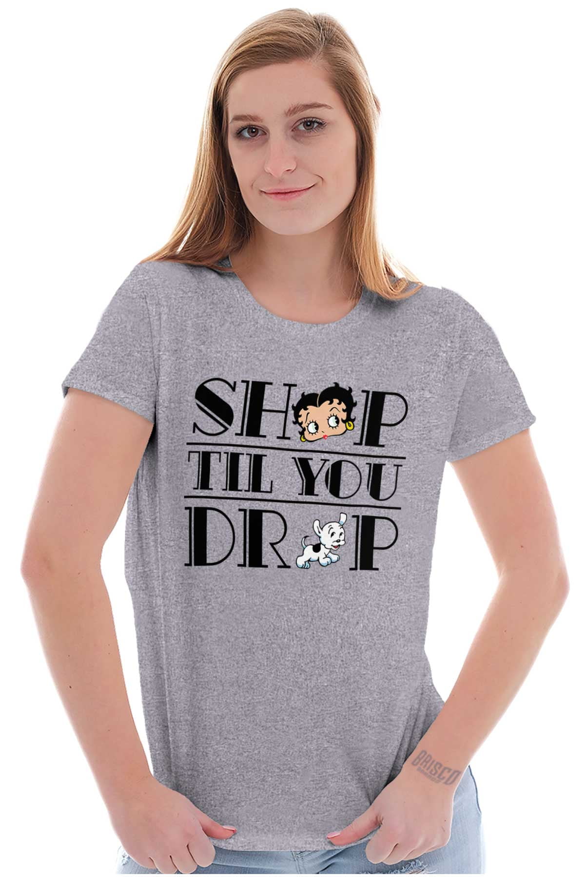 Betty Boop Shop till You Drop Funny Women's Plus Size Shirt Brisco ...