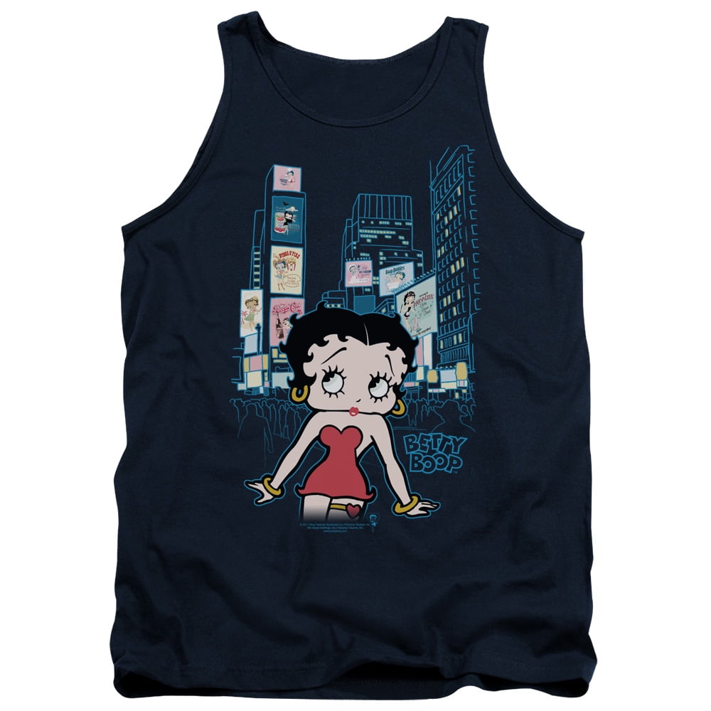 Betty Boop Square Adult Tank Top Navy - Walmart.com