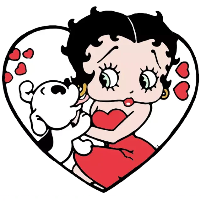 Betty Boop Sticker Dog Heart Phone Decal Water Bottle Stickers Car ...