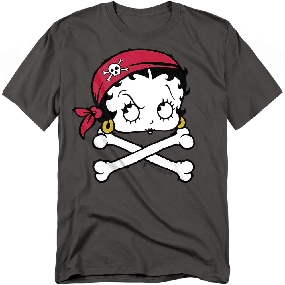 Betty Boop T-Shirt Pirate Unisex Graphic Tee For Men & Women - Walmart.com