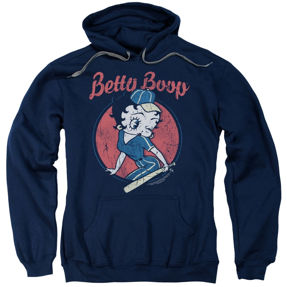 Betty Boop Men's Team Boop Hooded Sweatshirt Navy - Walmart.com