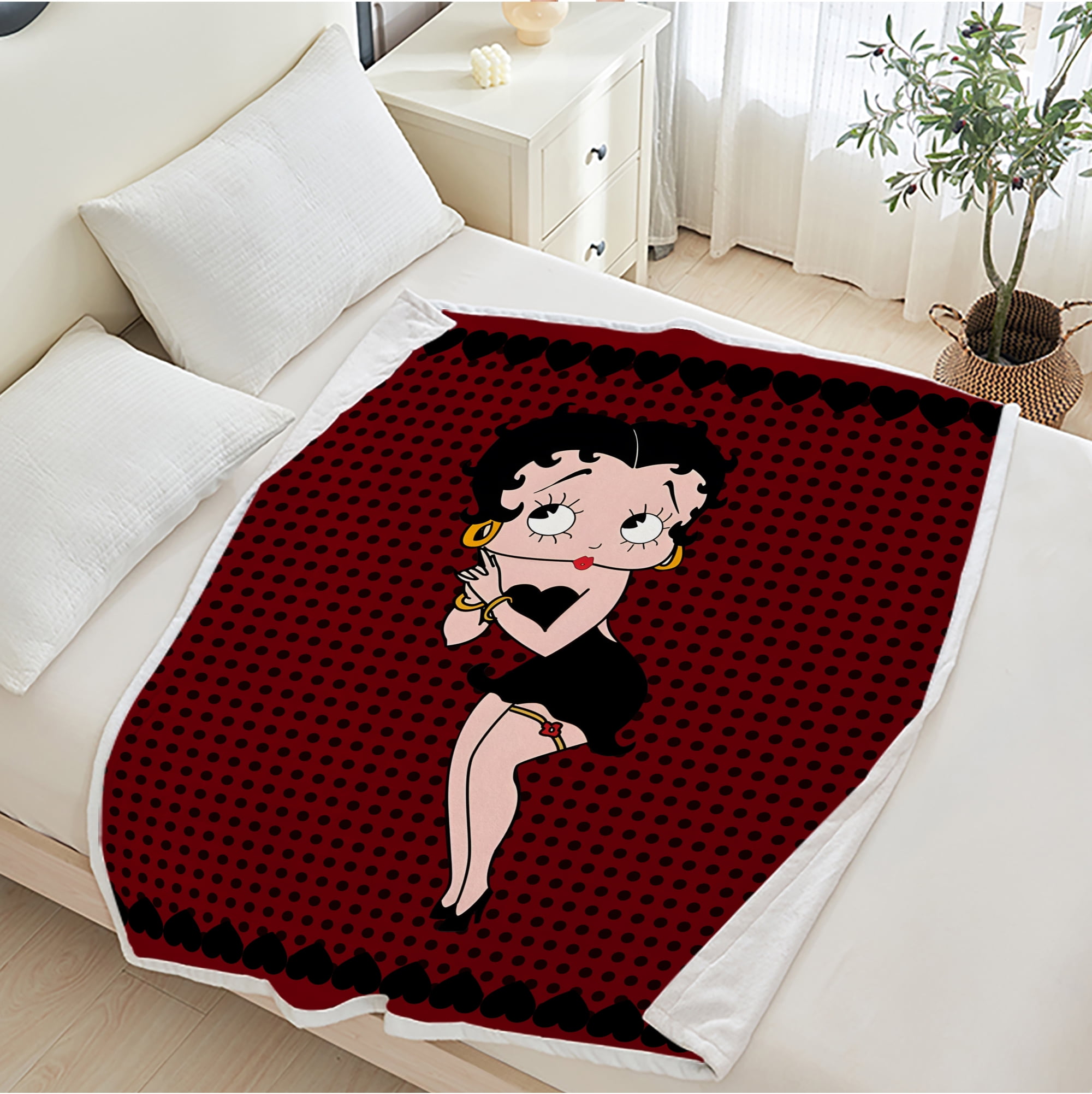Betty Boop Throw Blanket 30"X40", Soft Flannel Throw Blanket Suit for ...