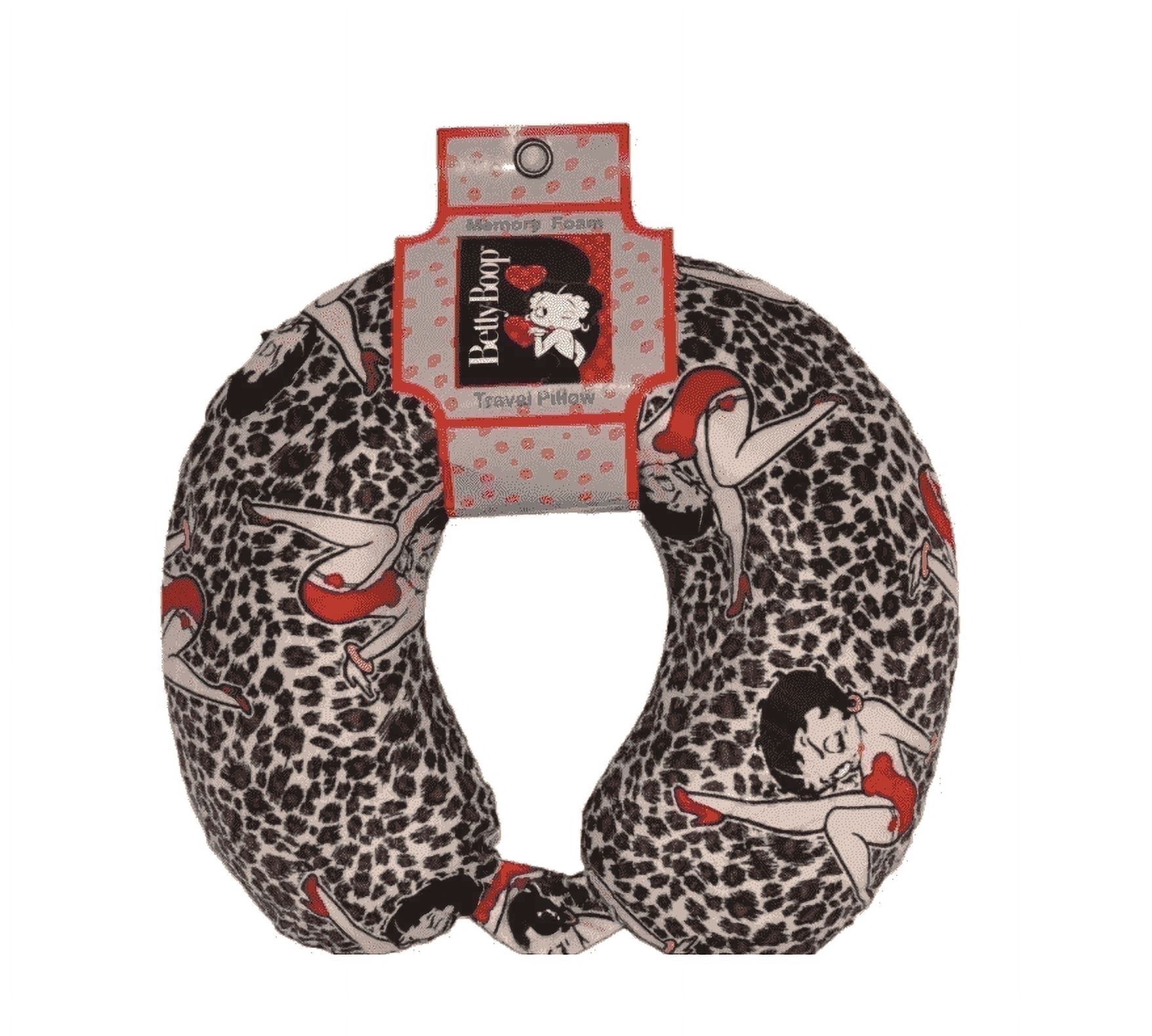 Betty Boop Travel Neck Pillow Memory Foam Travel Neck Pillow Leopard ...