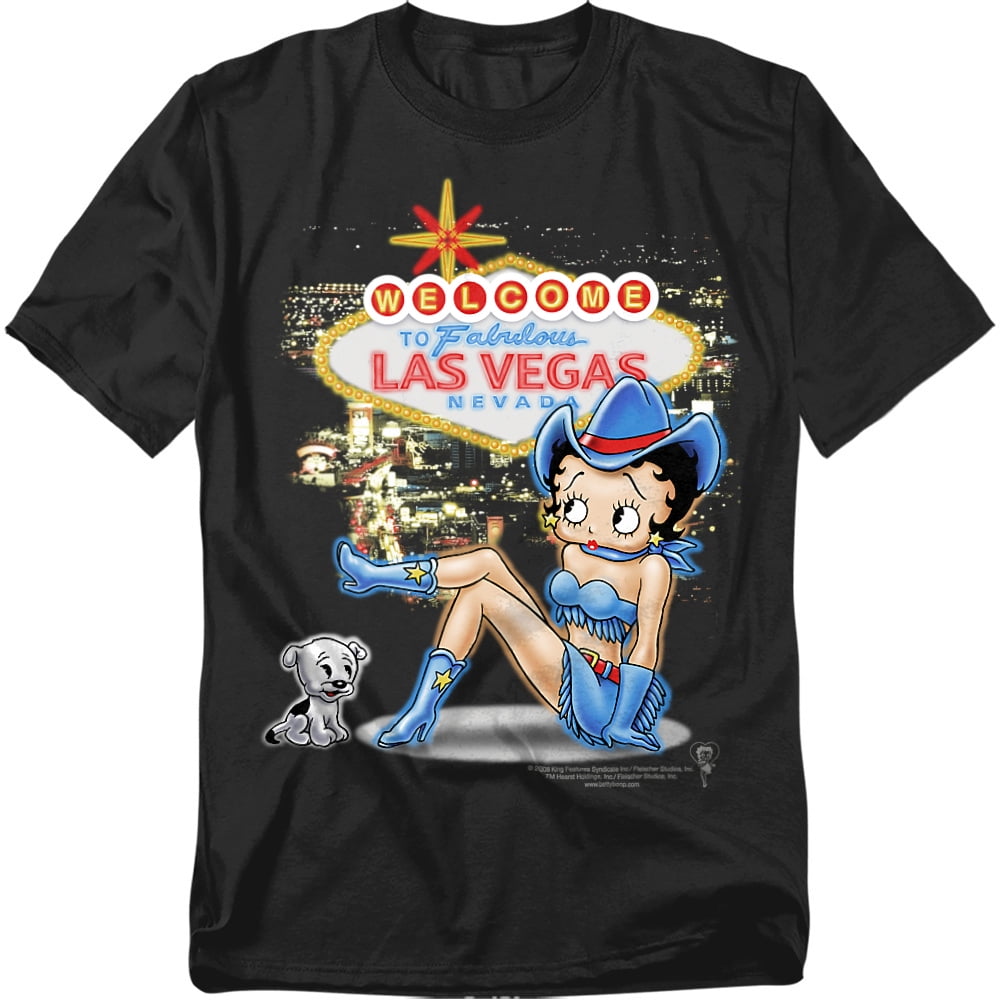 Betty Boop T-Shirt Welcome Las Vegas Unisex Graphic Tee For Men & Women ...