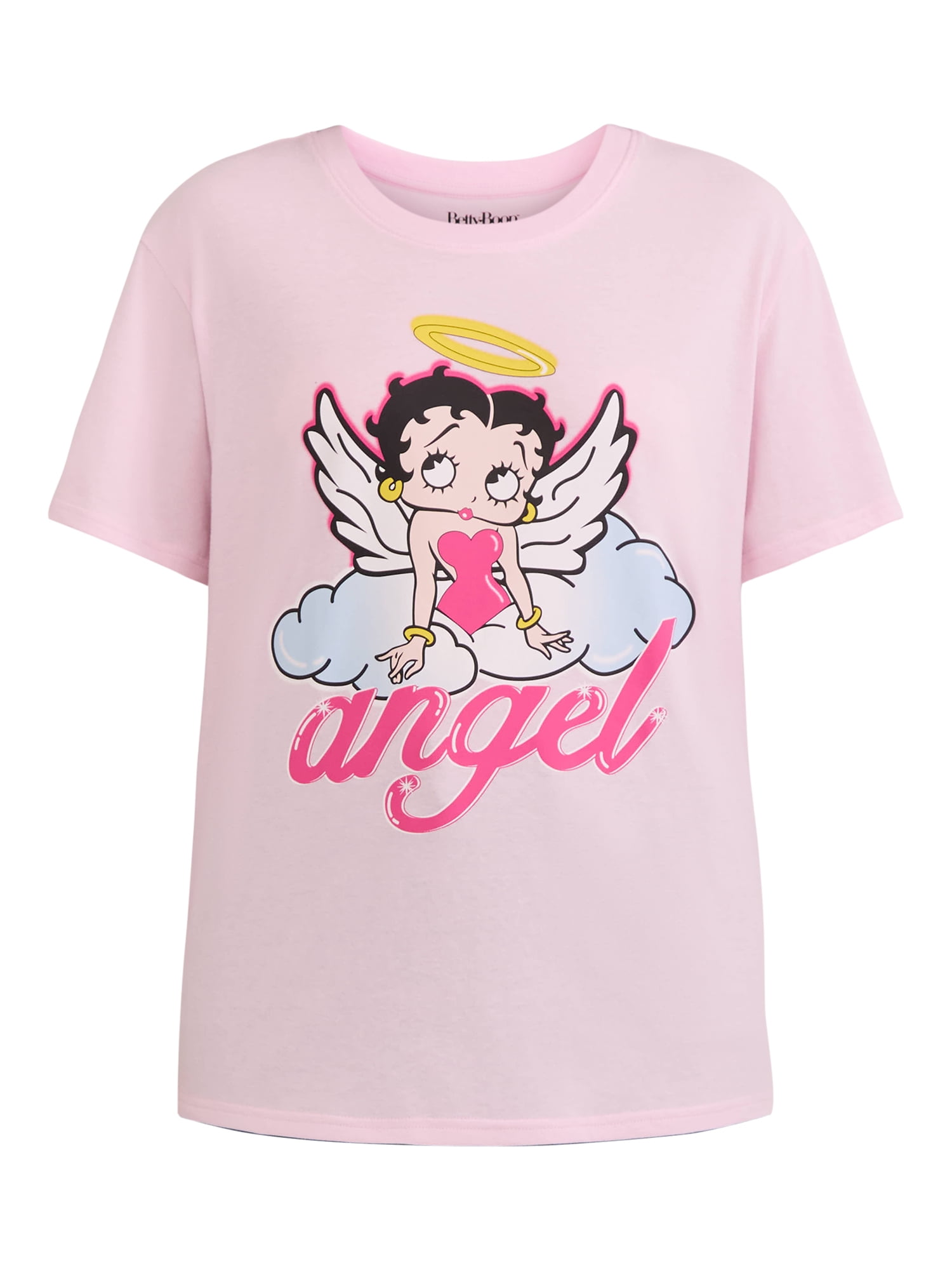Betty Boop Women's Graphic Tee with Short Sleeves, Sizes XXS-XXL ...