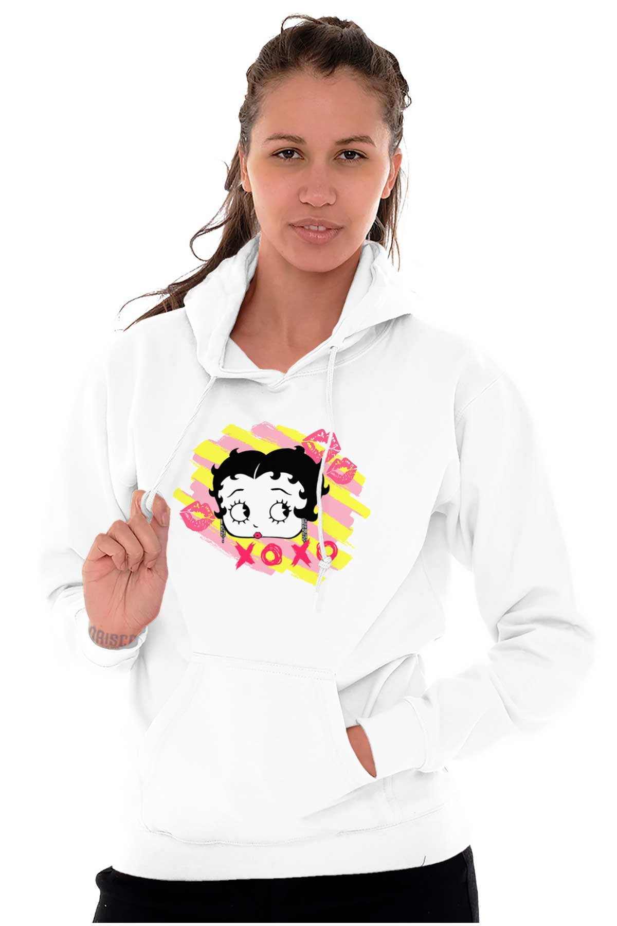 Betty Boop XO Hugs and Kisses Women Plus Size Hoodie Brisco Brands 3X ...