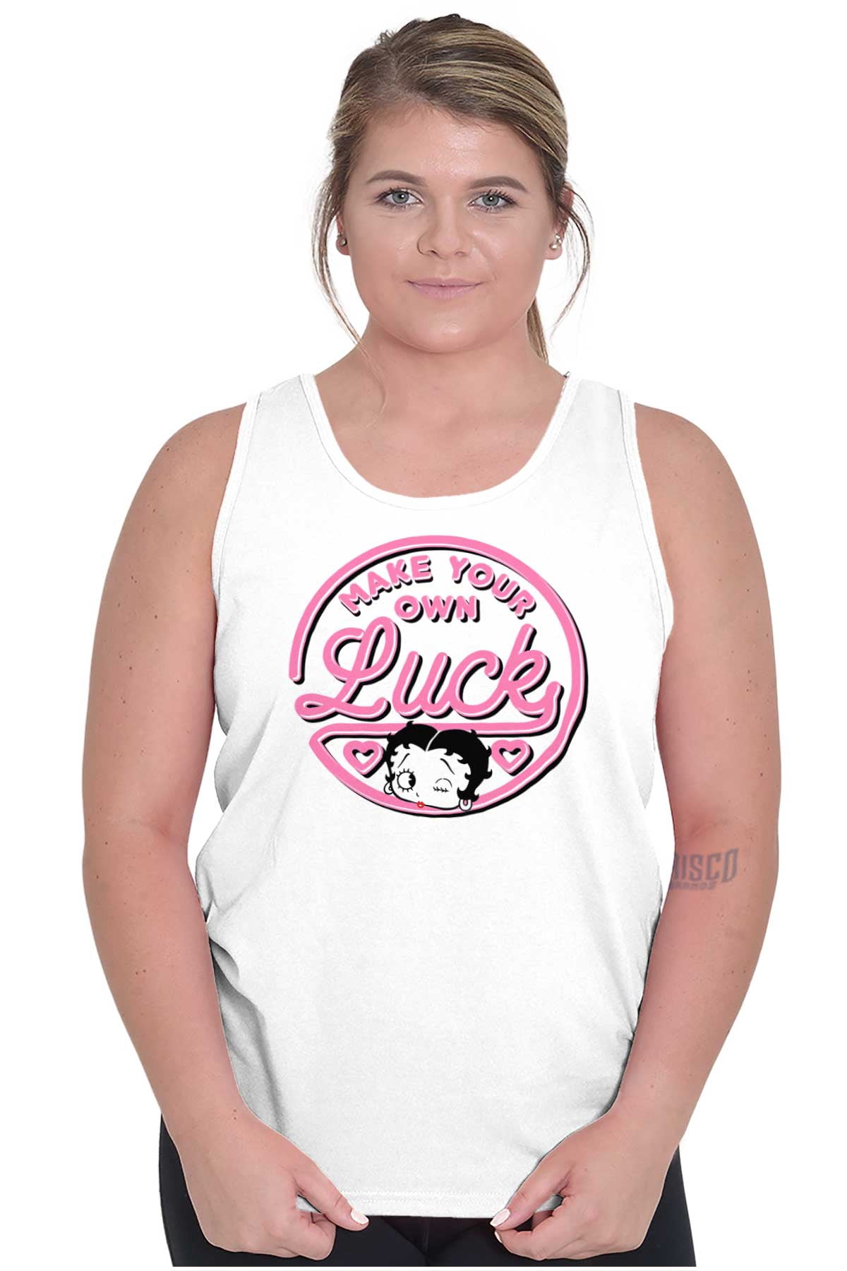 Betty Boop Your Own Luck Girl Power Tank Top Tee Shirt Women Brisco Brands M - Walmart.com