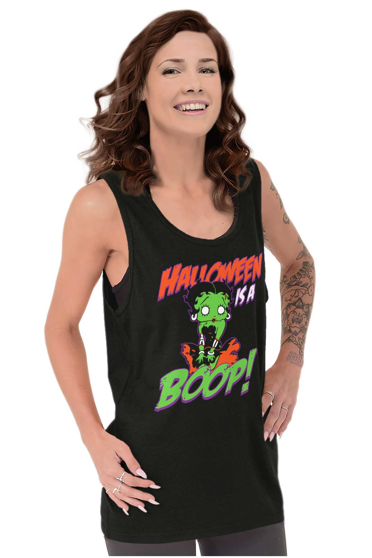 Betty Boop Zombie Halloween Treat Tank Top Tee Shirt Women Brisco ...