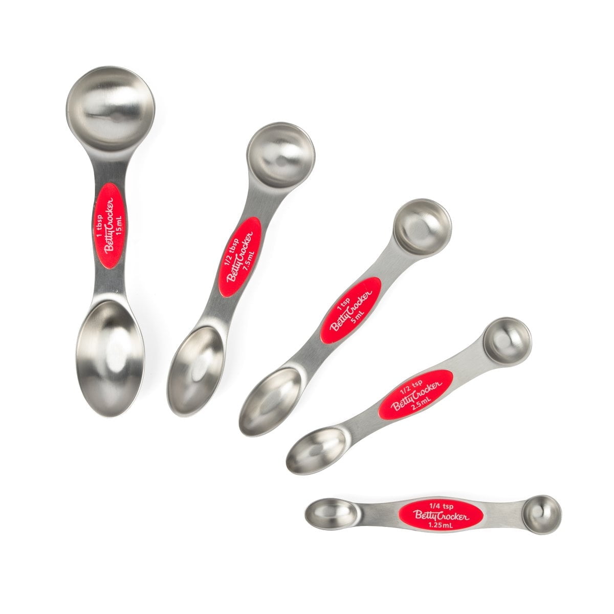 Betty Crocker 5 Piece Stainless Steel Measuring Spoons Set - Walmart ...