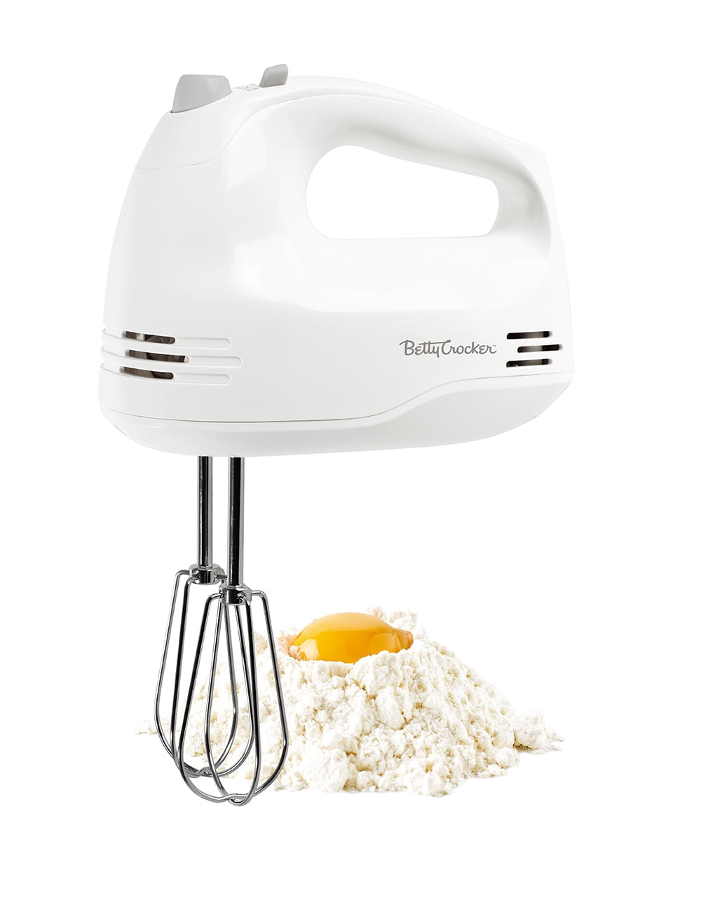 Betty Crocker 5-Speed Hand Mixer, 150 Watts Power, Easy-Clean Chrome ...